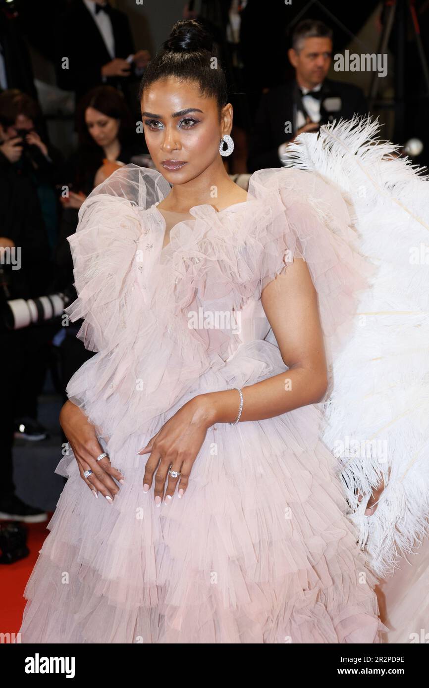 Eiman Yousif poses for photographers upon arrival for the premiere of ...