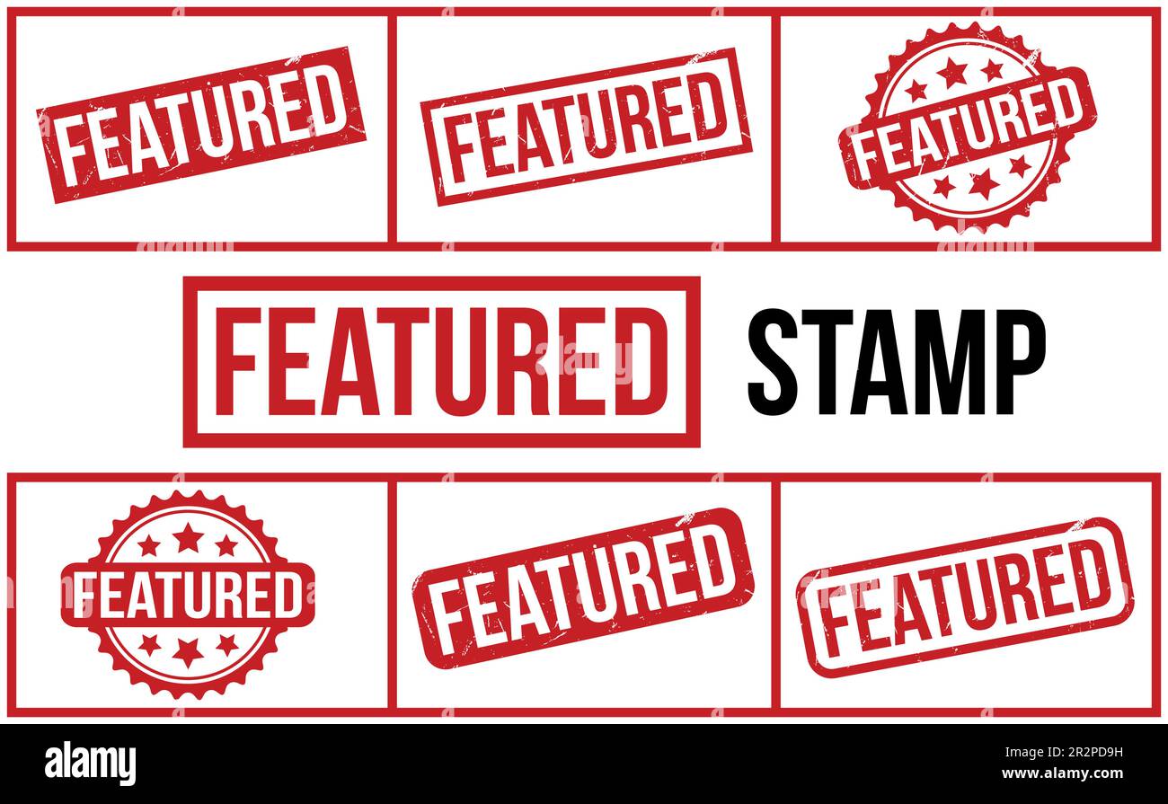 Featured Rubber Stamp Set Vector Stock Vector Image & Art - Alamy