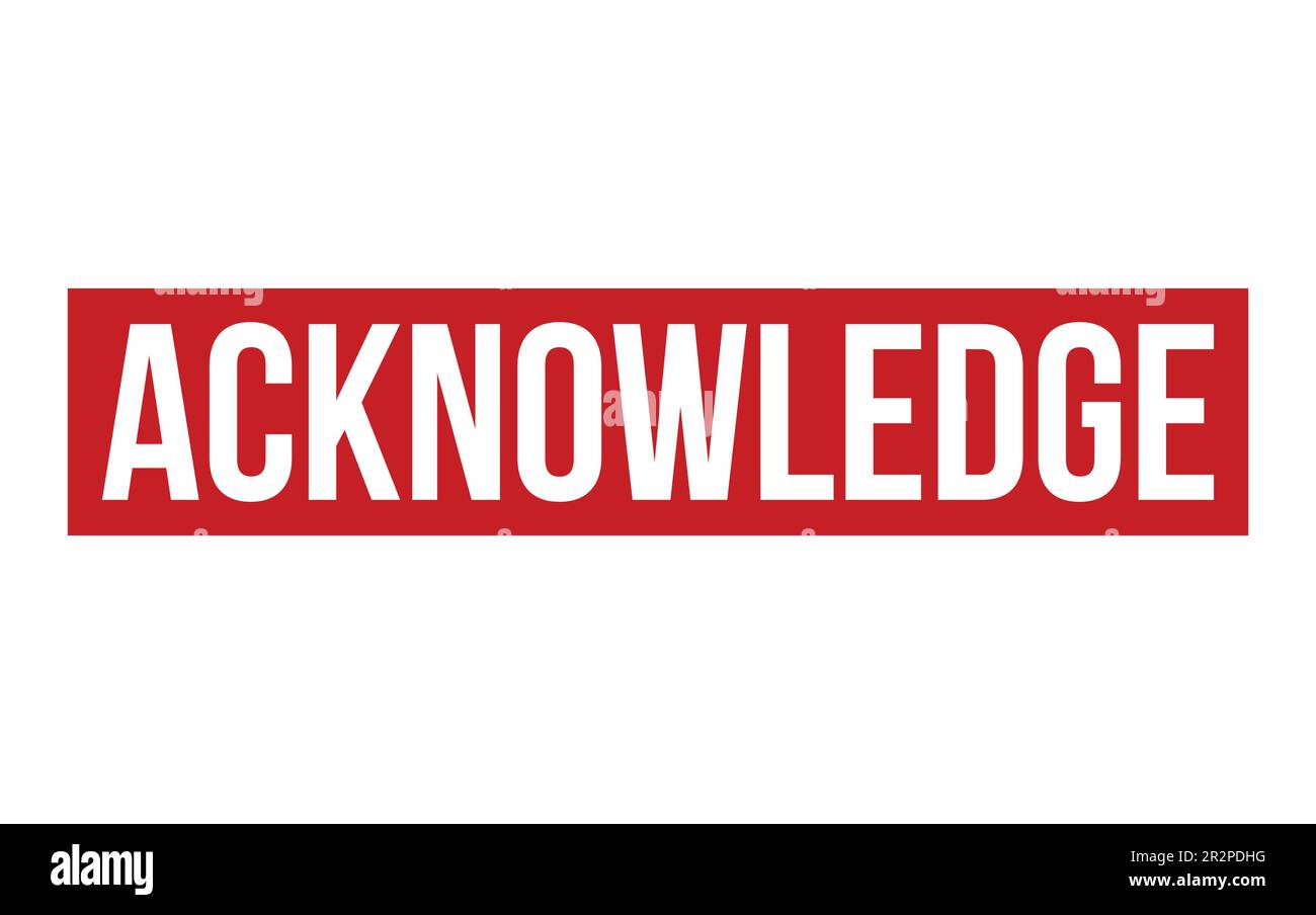 Acknowledge Rubber Stamp Seal Vector Stock Vector Image & Art - Alamy