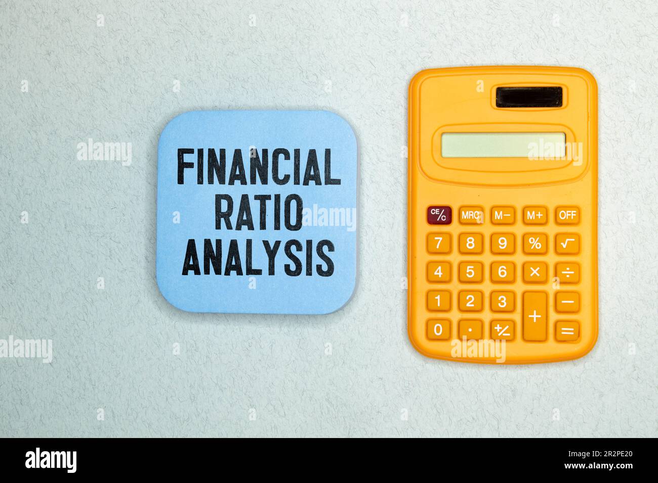 Concept of Financial Ratio Analysis write on sticky notes and stock ...