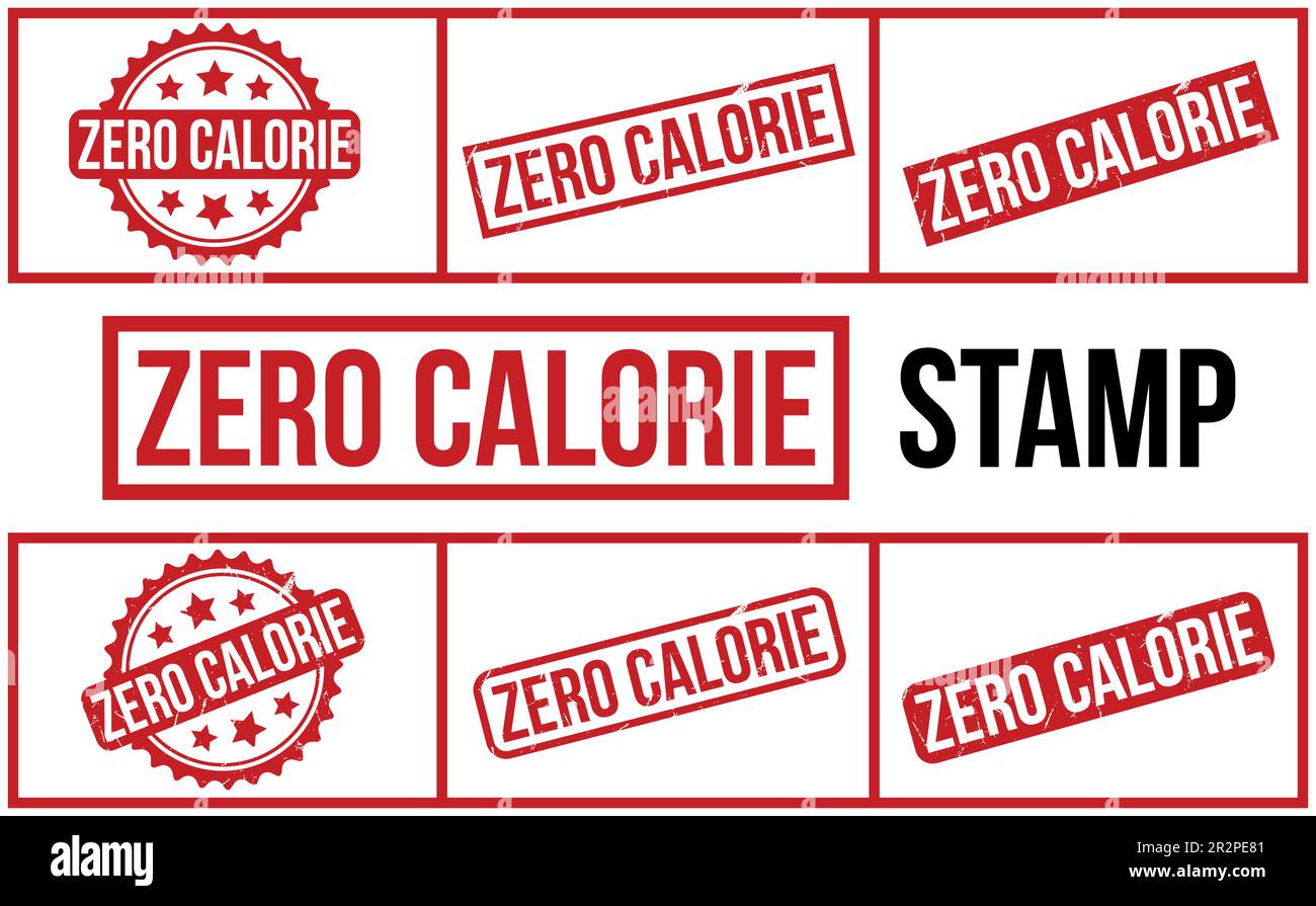 Zero Calorie Rubber Stamp Set Vector Stock Vector Image & Art - Alamy