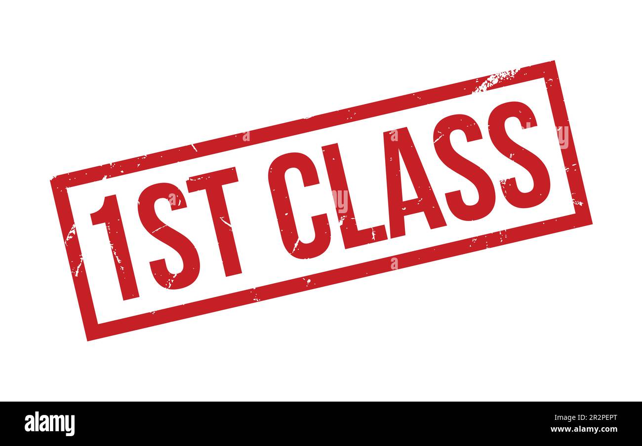 1st Class Rubber Stamp Seal Vector Stock Vector Image & Art - Alamy