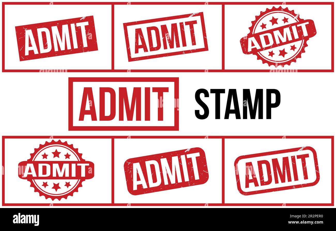 Red rubber stamp admit hi-res stock photography and images - Alamy