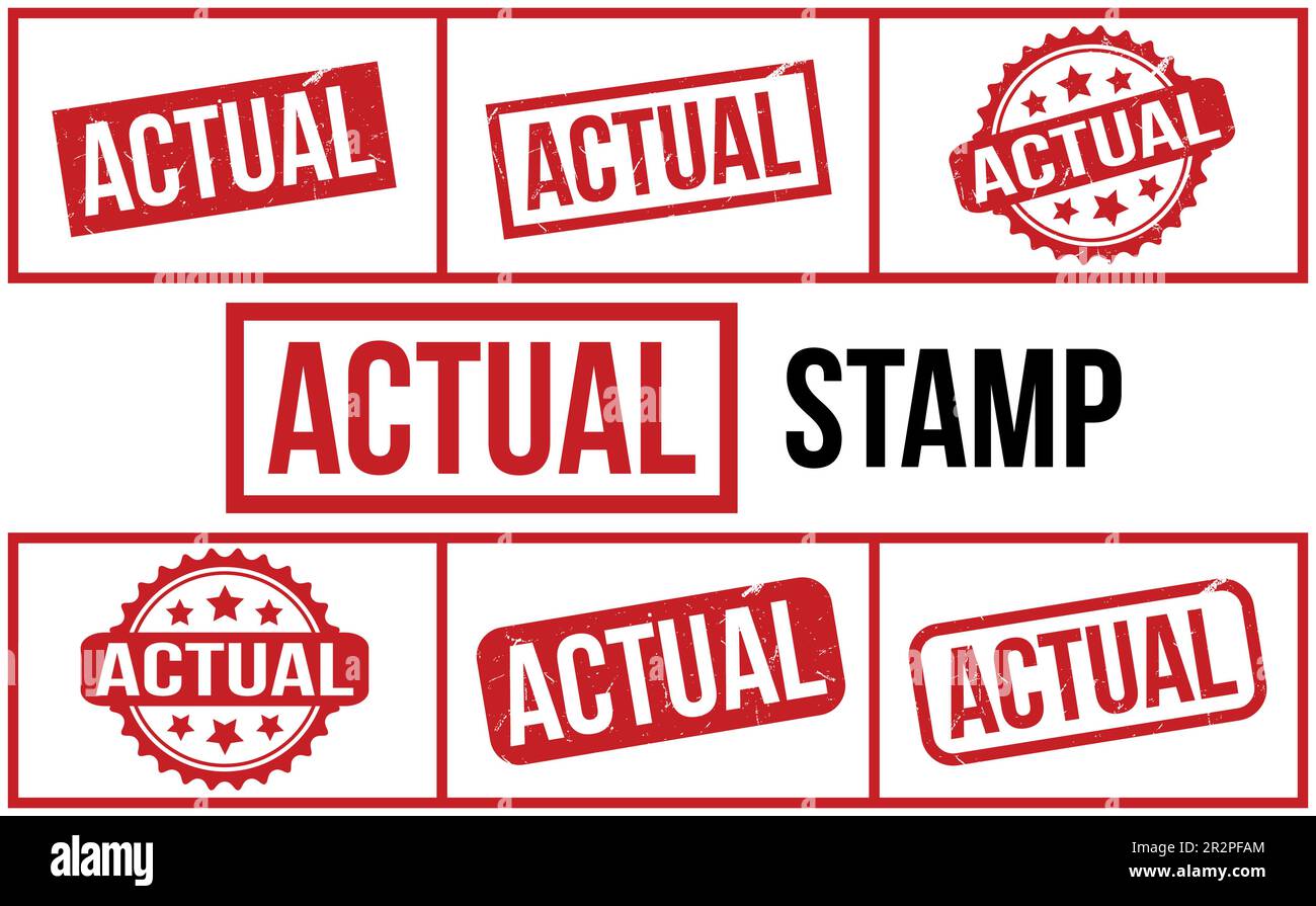 Actual Rubber Stamp Set Vector Stock Vector Image & Art - Alamy