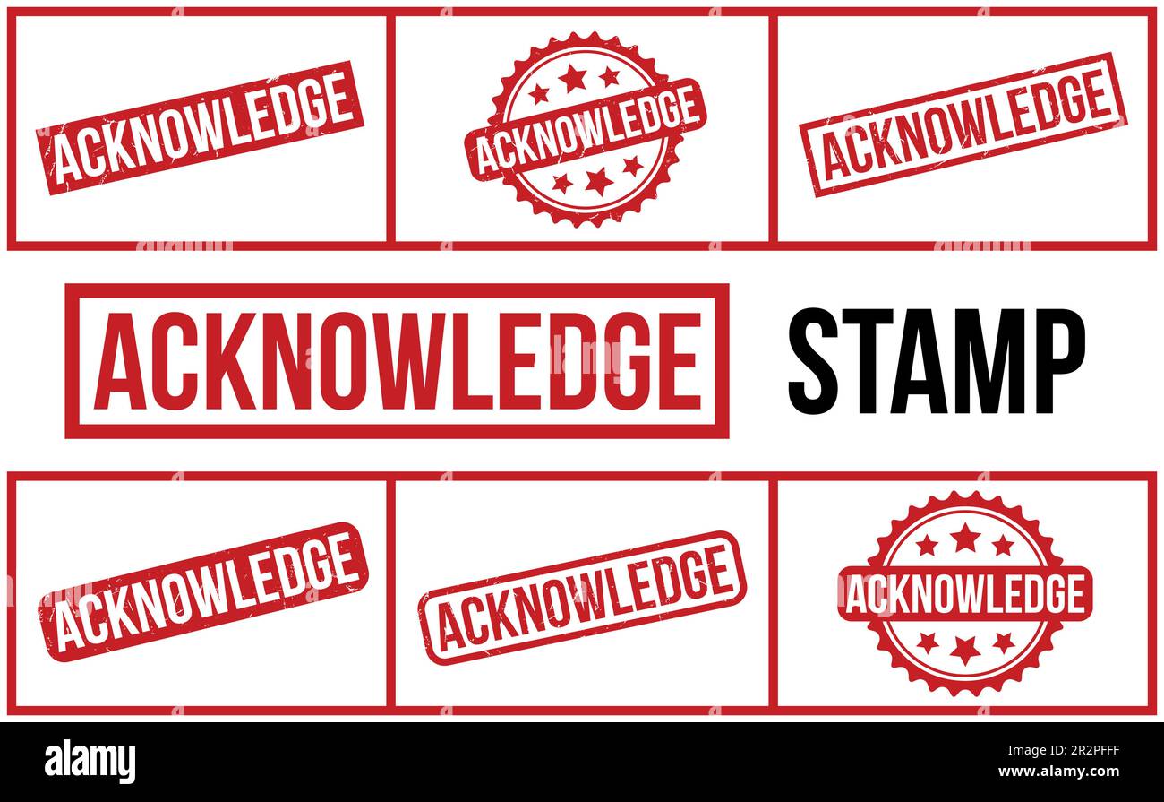 Acknowledge Rubber Stamp Set Vector Stock Vector Image & Art - Alamy
