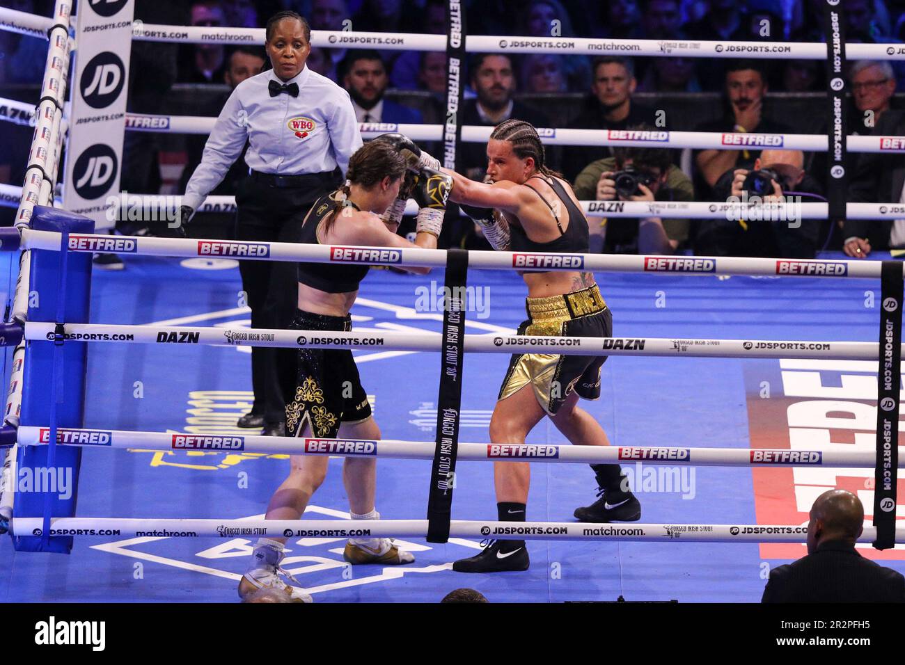 Dublin, Ireland. 20th May, 2023. Chantelle Cameron defeats Katie Taylor ...