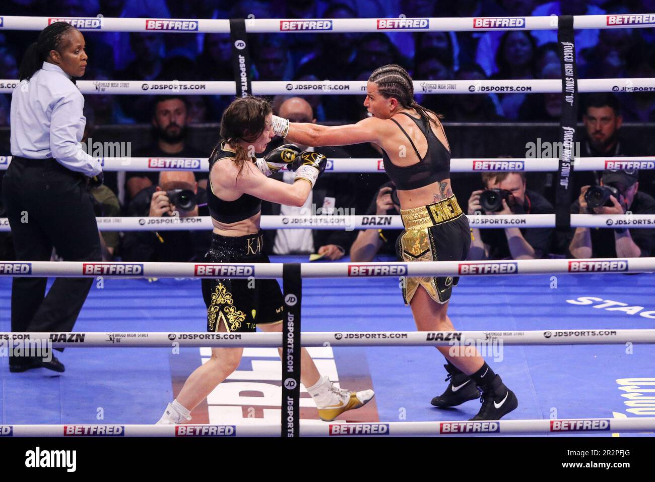 Dublin, Ireland. 20th May, 2023. Chantelle Cameron defeats Katie Taylor ...