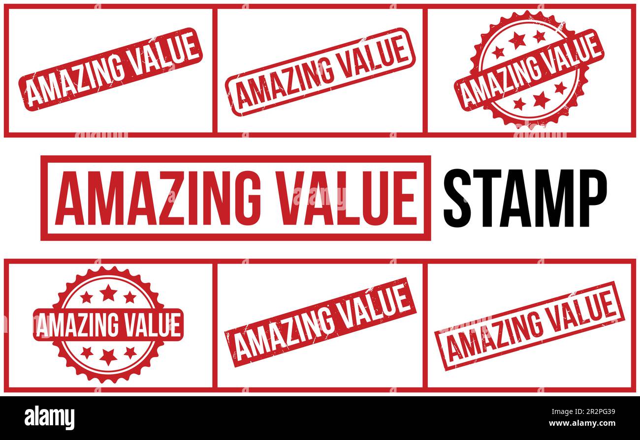 Amazing Value Rubber Stamp Set Vector Stock Vector Image & Art - Alamy
