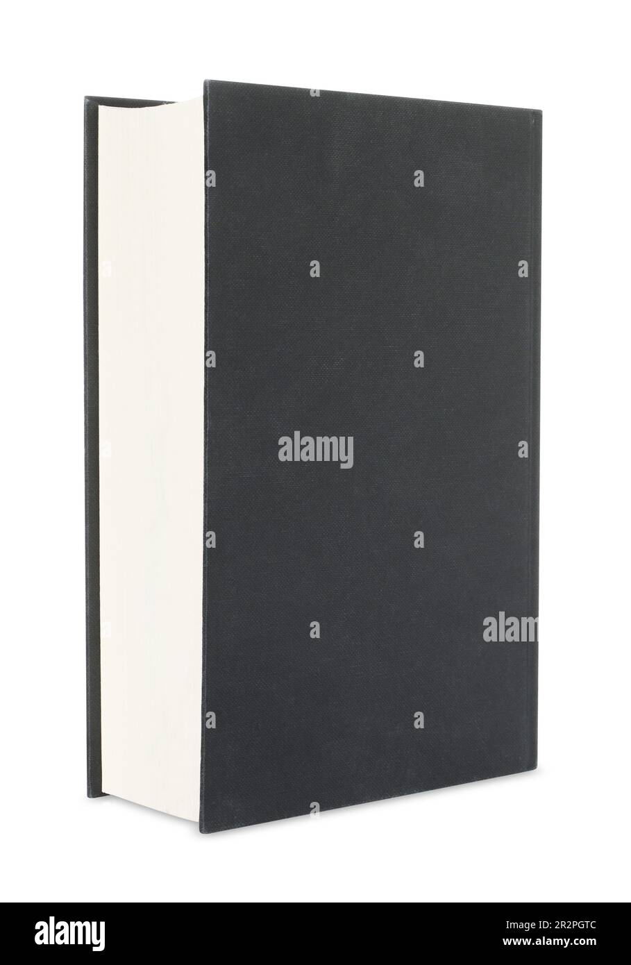 Closed book with black hard cover isolated on white Stock Photo - Alamy
