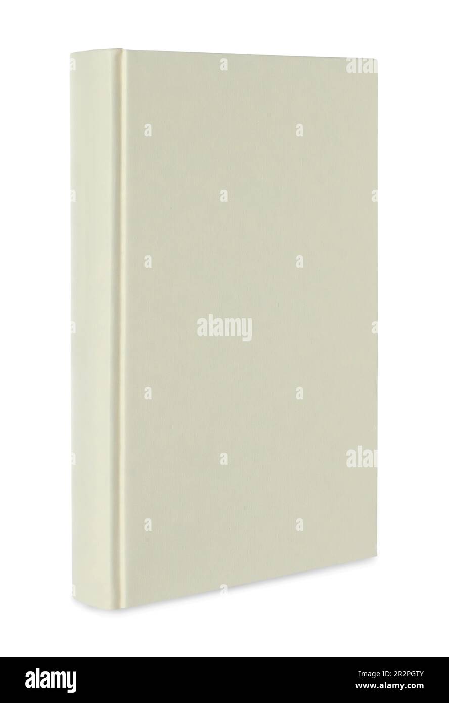 Closed book with brown hard cover isolated on white Stock Photo - Alamy