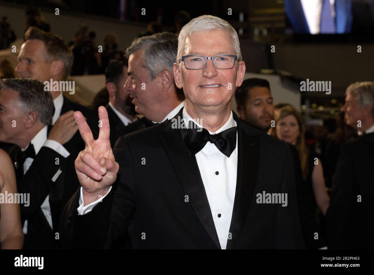 Cannes, France. 21st May, 2023. Tim Cook leaves the Killers of the ...