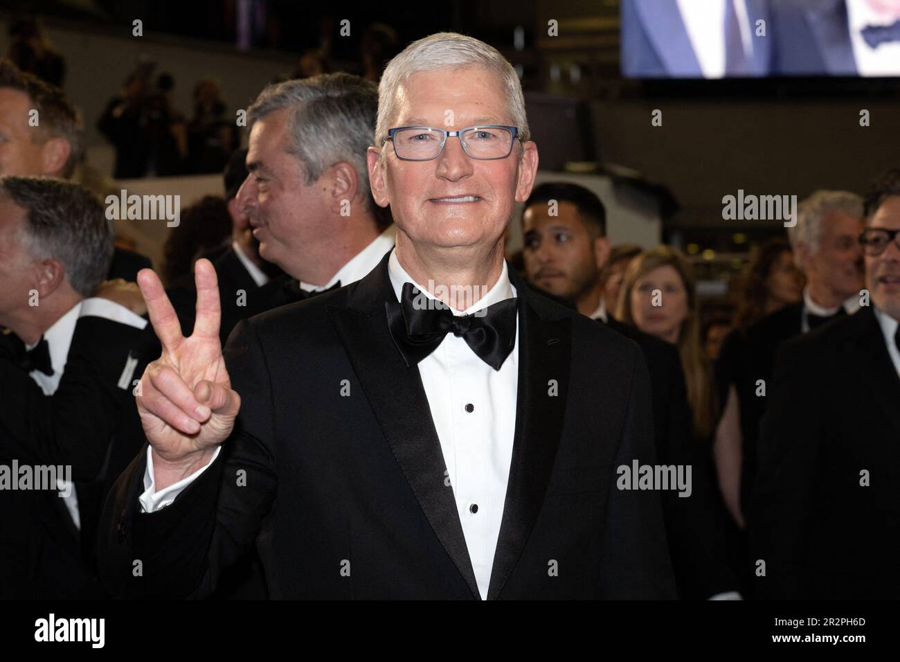 Cannes, France. 21st May, 2023. Tim Cook leaves the Killers of the ...