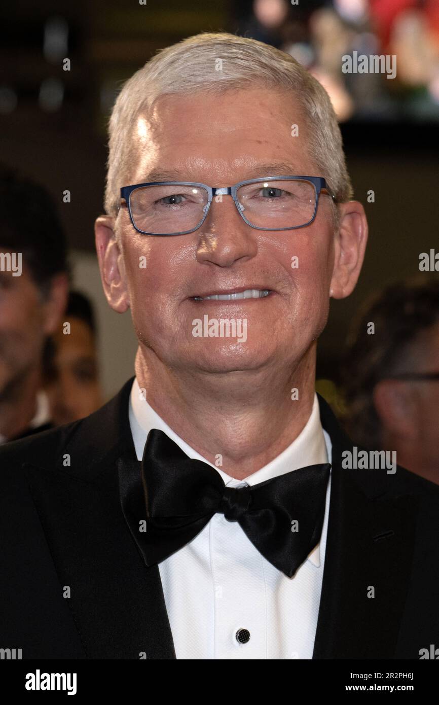 Cannes, France. 21st May, 2023. Tim Cook leaves the Killers of the ...