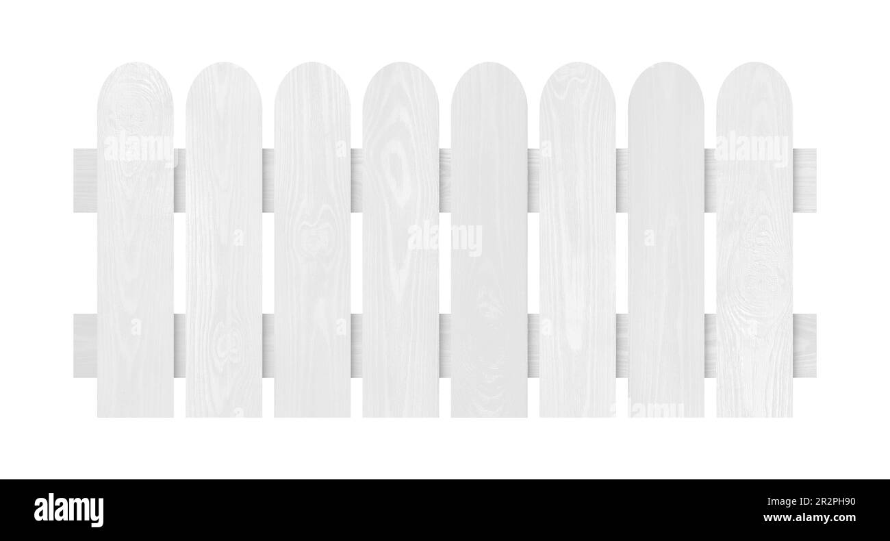 Wooden fence made of new timber isolated on white Stock Photo - Alamy