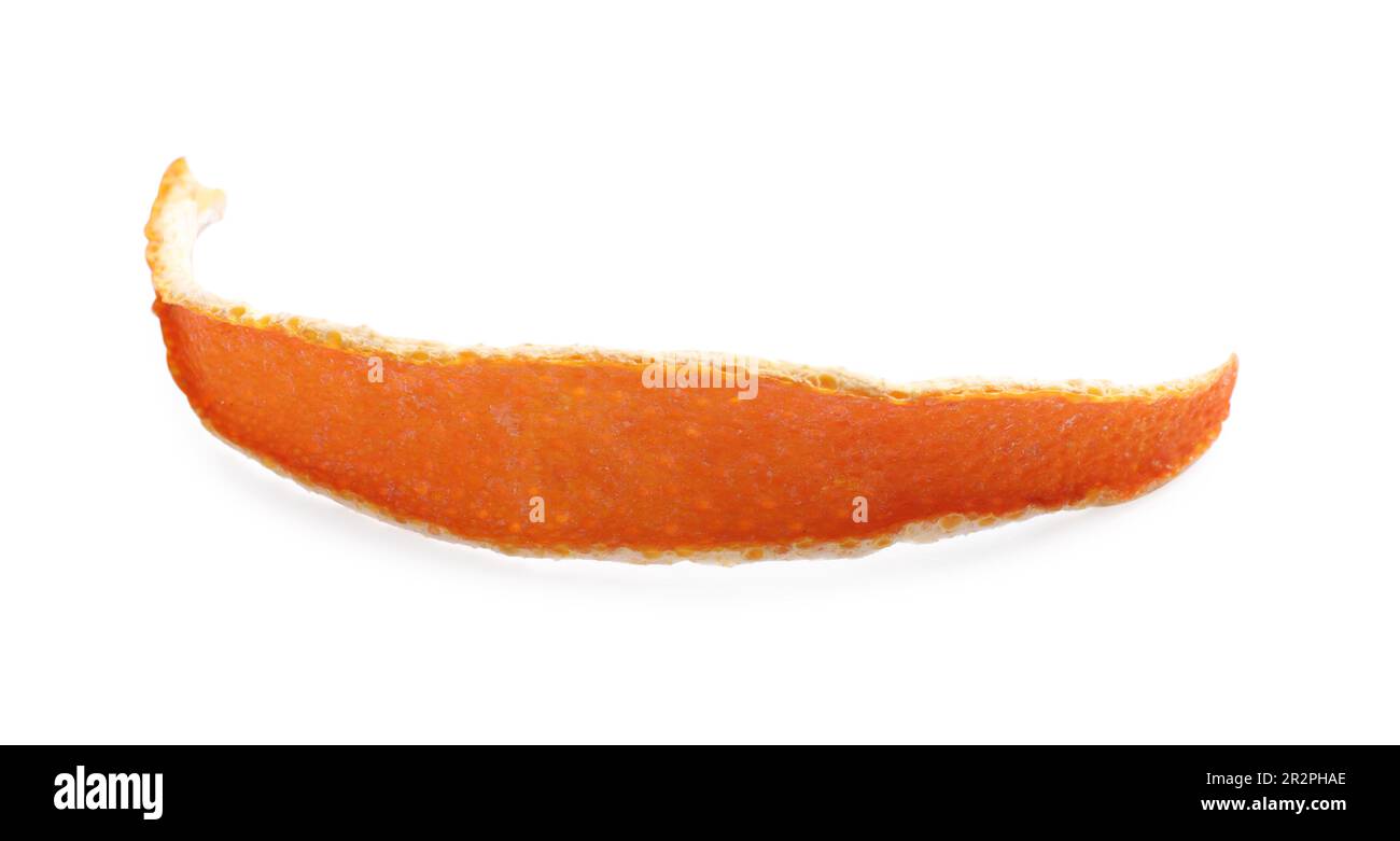 Dry orange fruit peel isolated on white Stock Photo - Alamy
