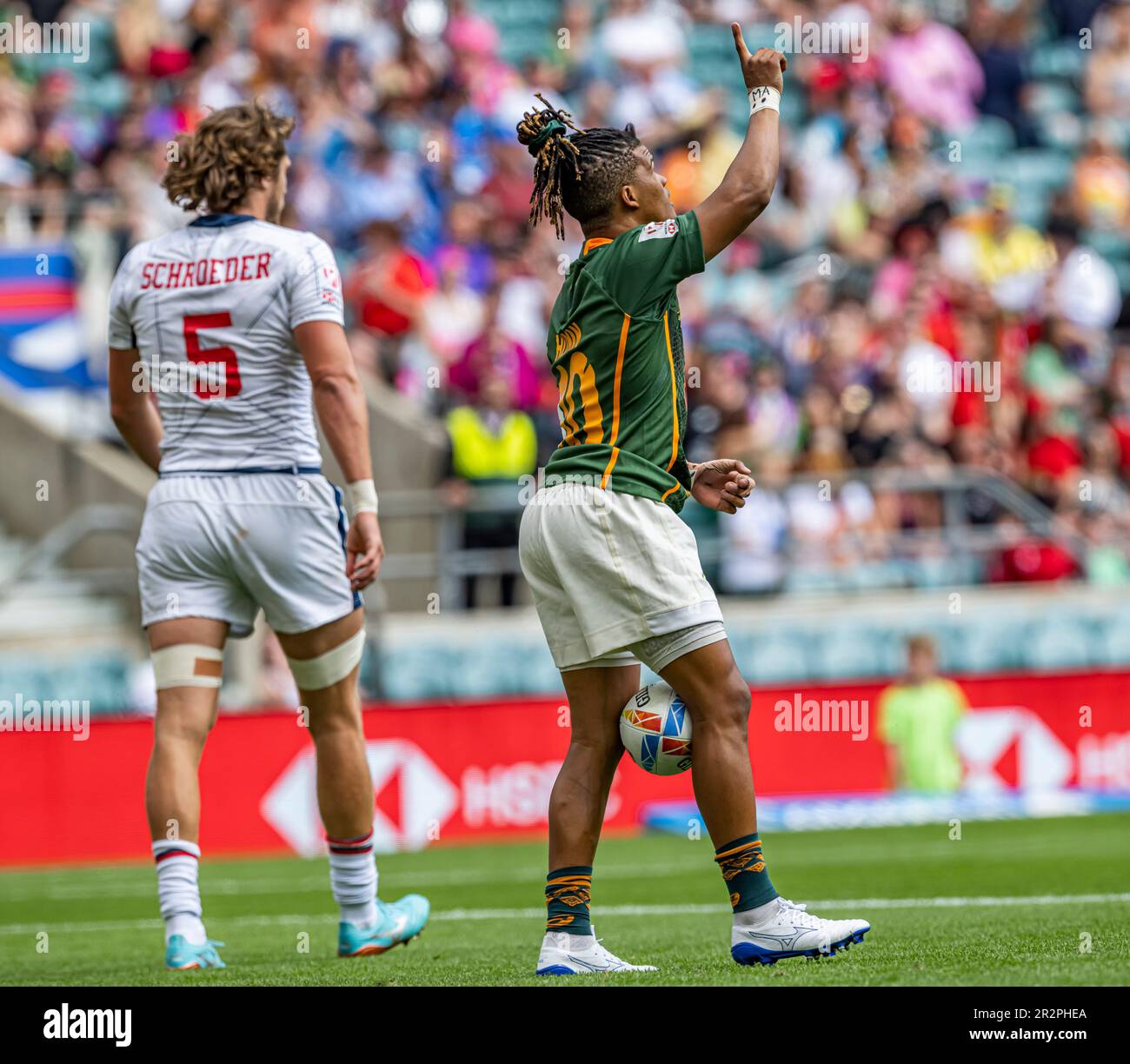 LONDON, UNITED KINGDOM. 20th, May 2023. Dewald Human of South Africa (r ...
