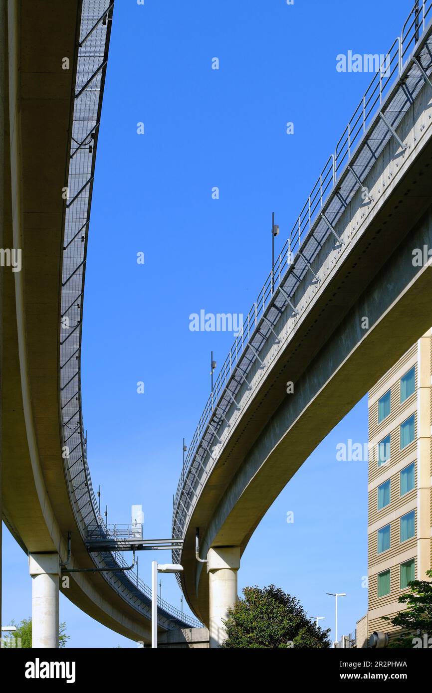 Concrete Elevated Rapid Transit Rails Stock Photo - Alamy
