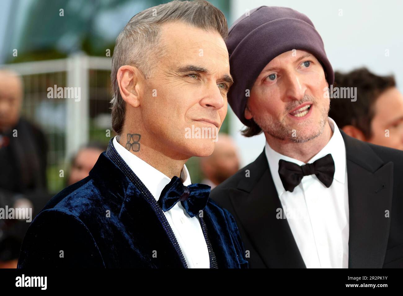 Robbie Williams and Michael Gracey attend the 'Killers of the Flower ...