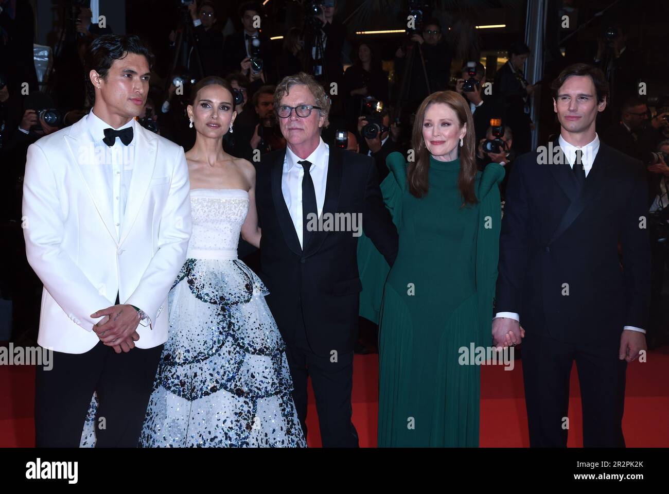 Cannes, France. 20th May, 2023. Julianne Moore, Todd Haynes, Natalie Portman and Charles Melton ...