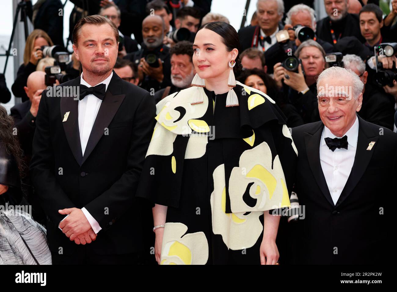Leonardo DiCaprio, Lily Gladstone and Martin Scorsese attend the ...