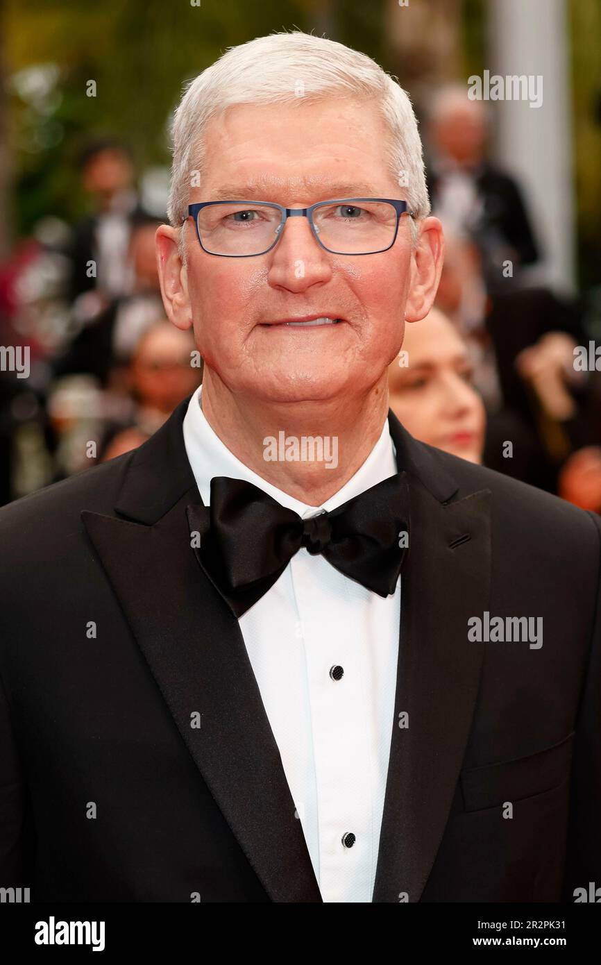 Tim Cook attends the 'Killers of the Flower Moon' premiere during the ...