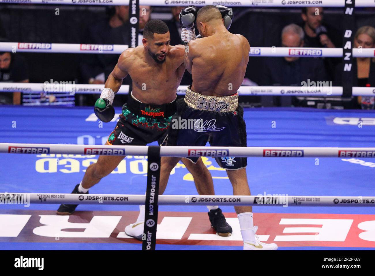 Caoimhin Agyarko defeats Grant Dennis during Matchroom Boxing: Katie ...