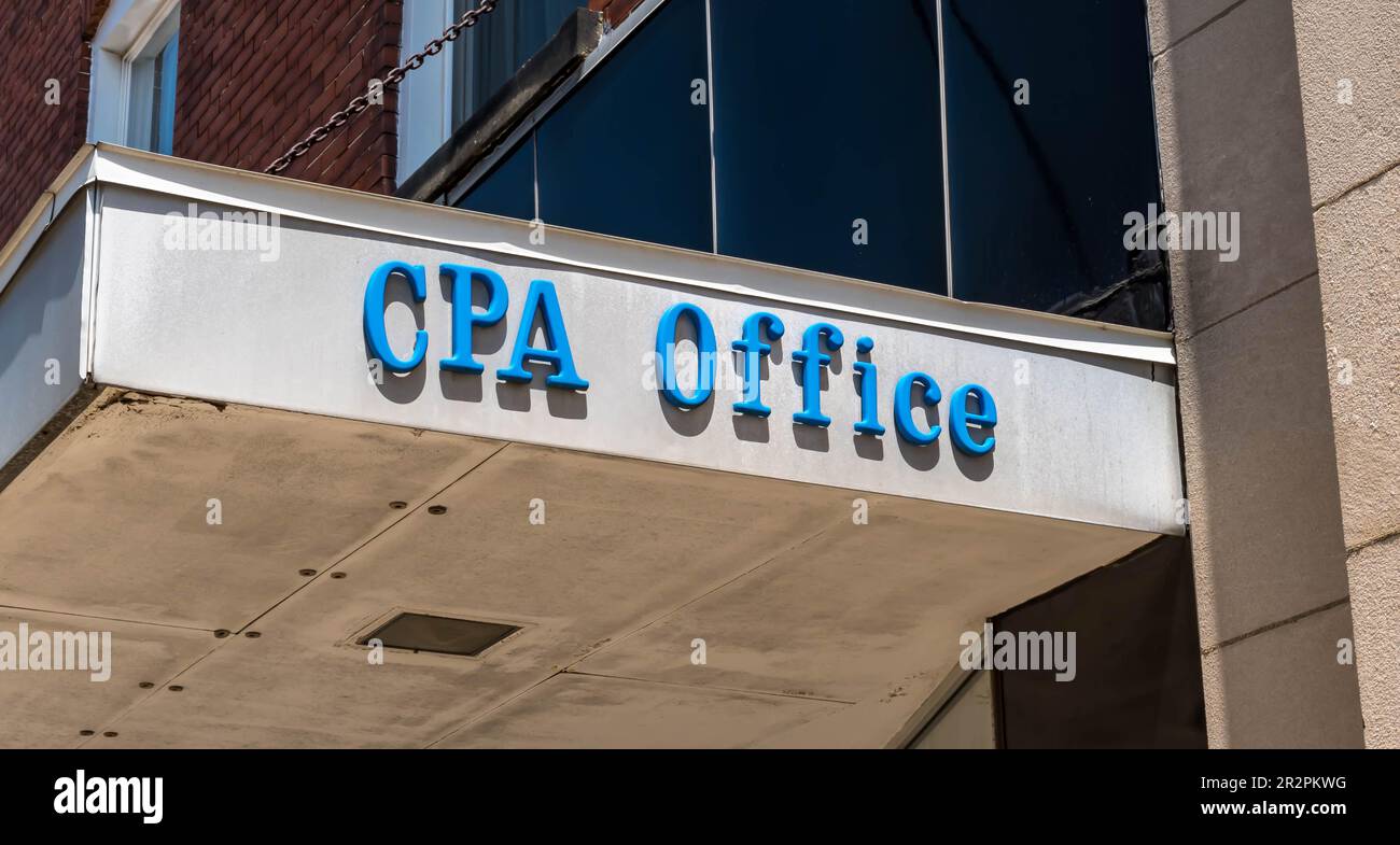 A CPA Office sign on a building on North Fraley Street in Kane ...