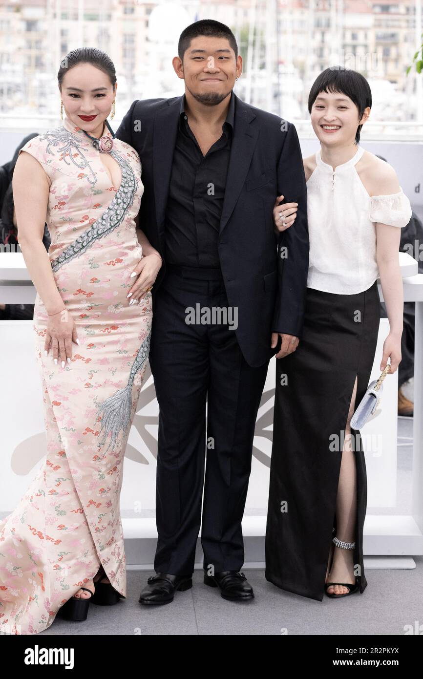 Cannes, France. 21st May, 2023. Liu Baisha, Tong Linkai and Chloe ...