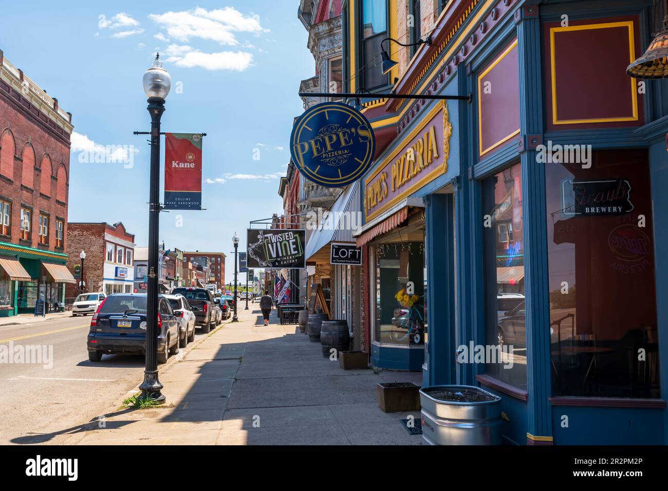 Historic downtown buildings business businesses district street hi-res ...