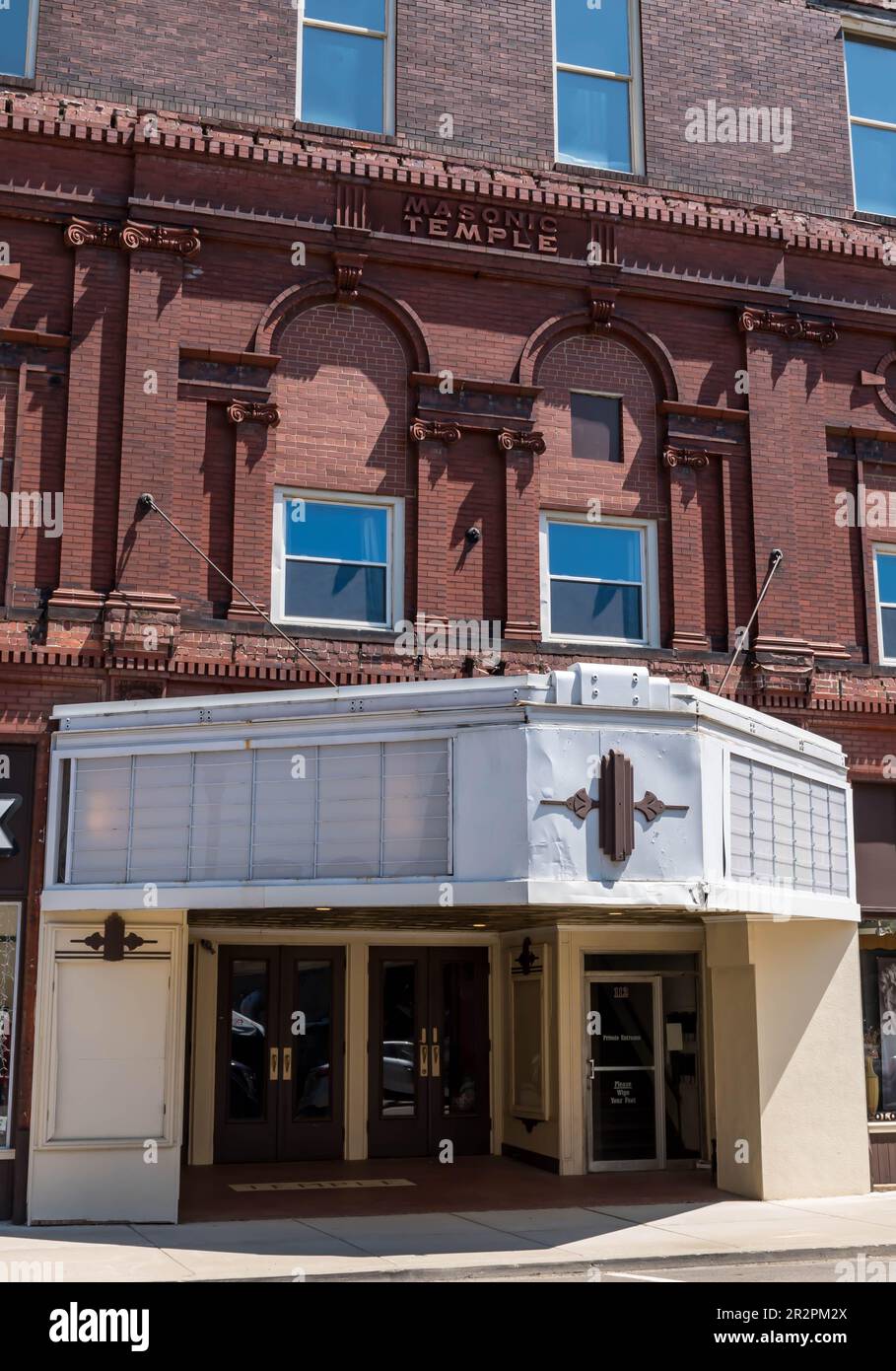 The entrance to the former Masonic Temple on North Fraley Street in ...