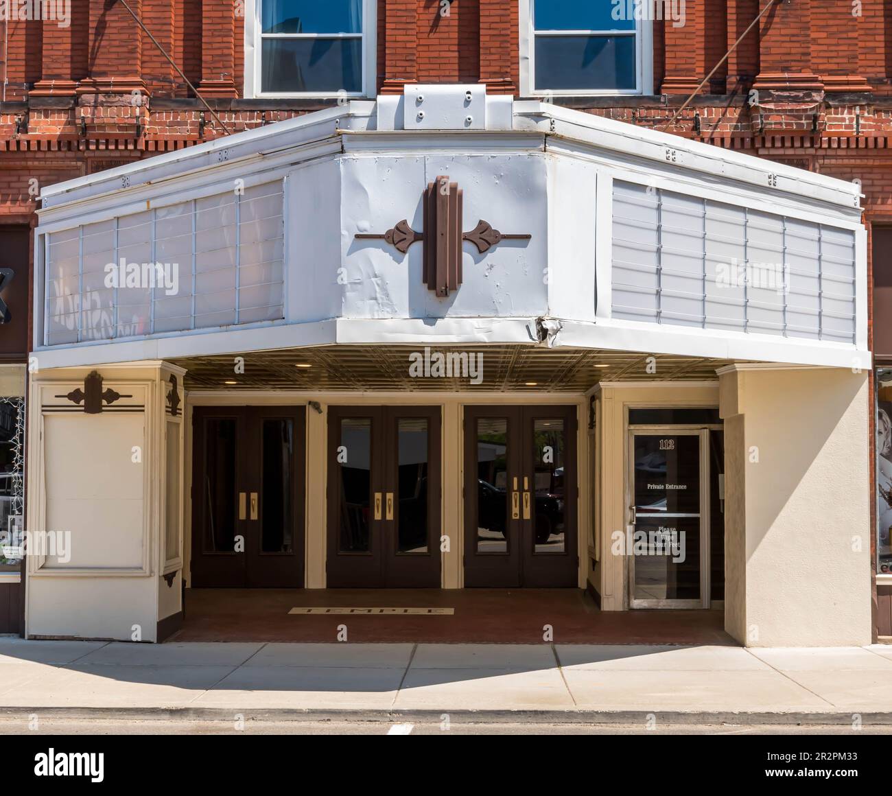 The entrance to the former Masonic Temple on North Fraley Street in ...