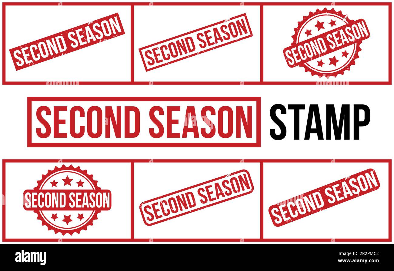 Second Season Rubber Stamp Set Vector Stock Vector Image & Art - Alamy