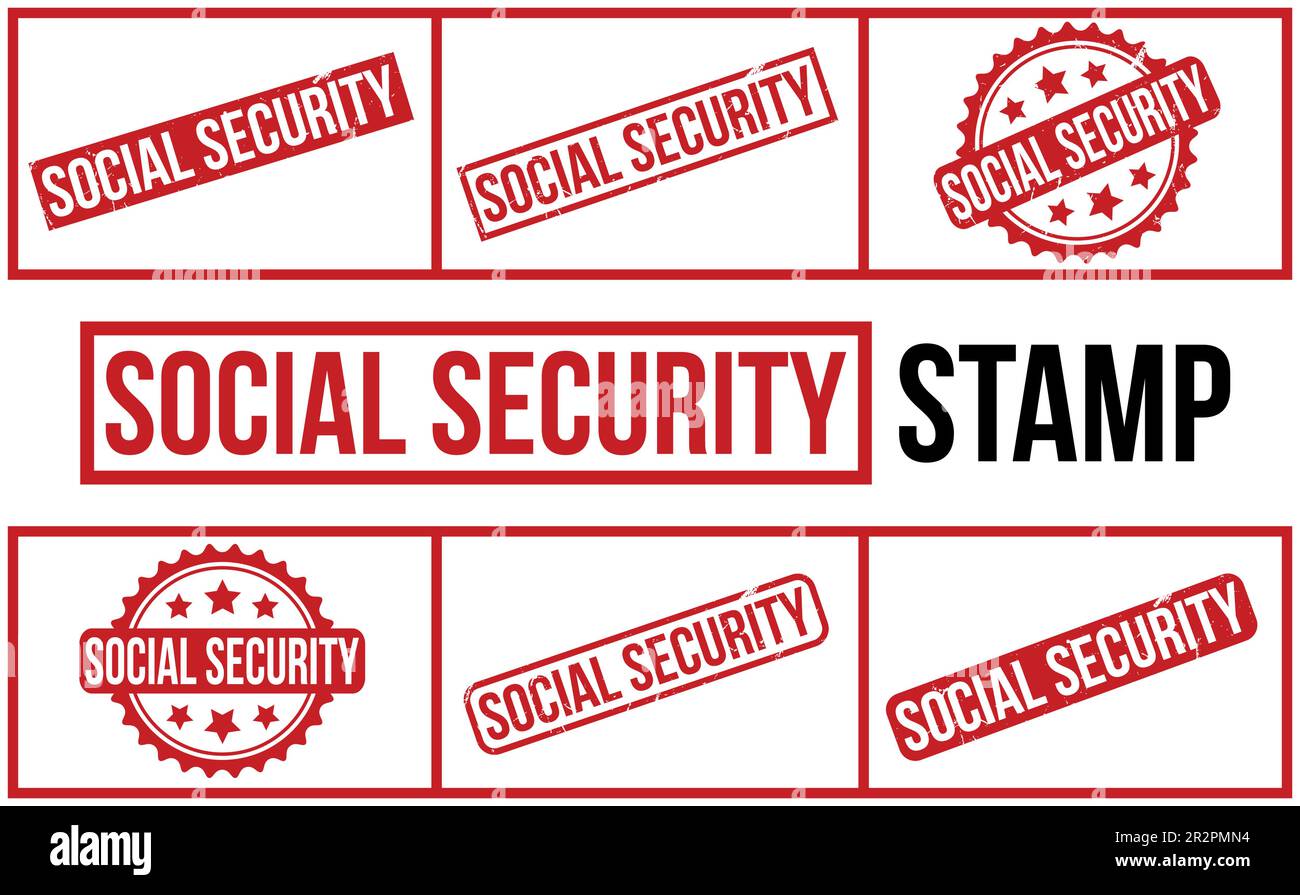 Social Security Rubber Stamp Set Vector Stock Vector Image & Art - Alamy
