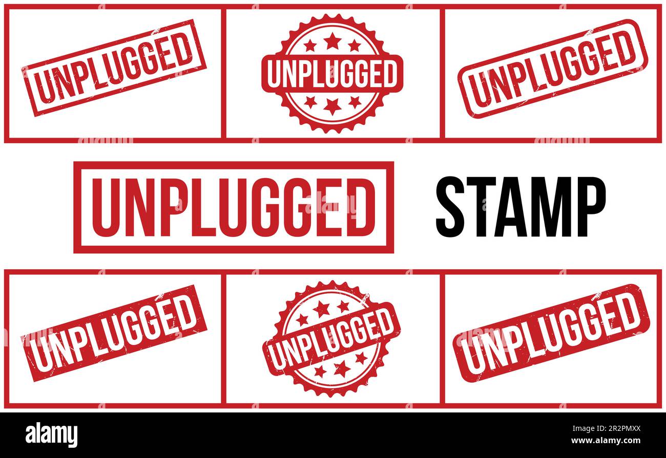 Unplugged Rubber Stamp set Vector Stock Vector Image & Art - Alamy
