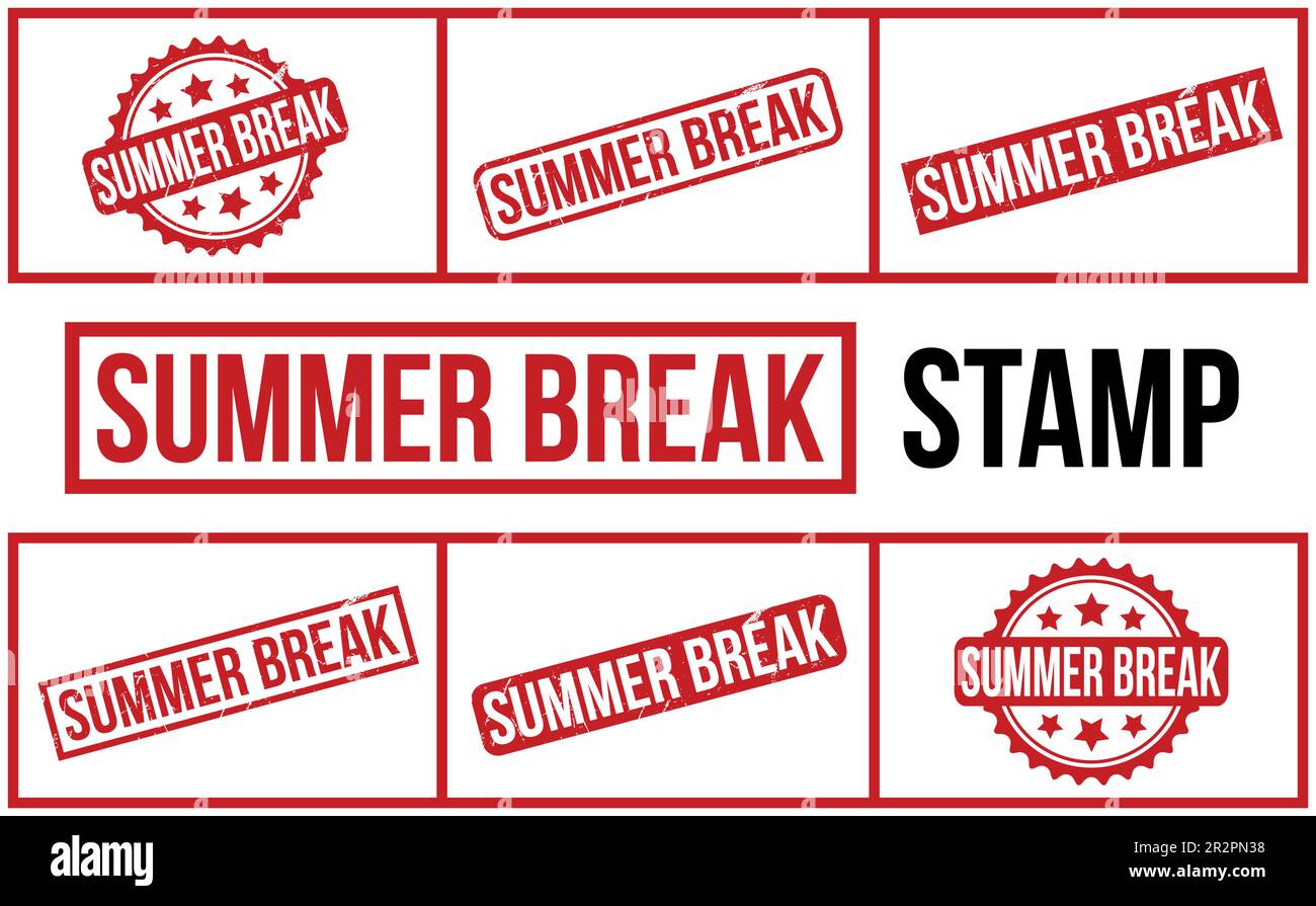 Summer break stamp Stock Vector Images - Alamy