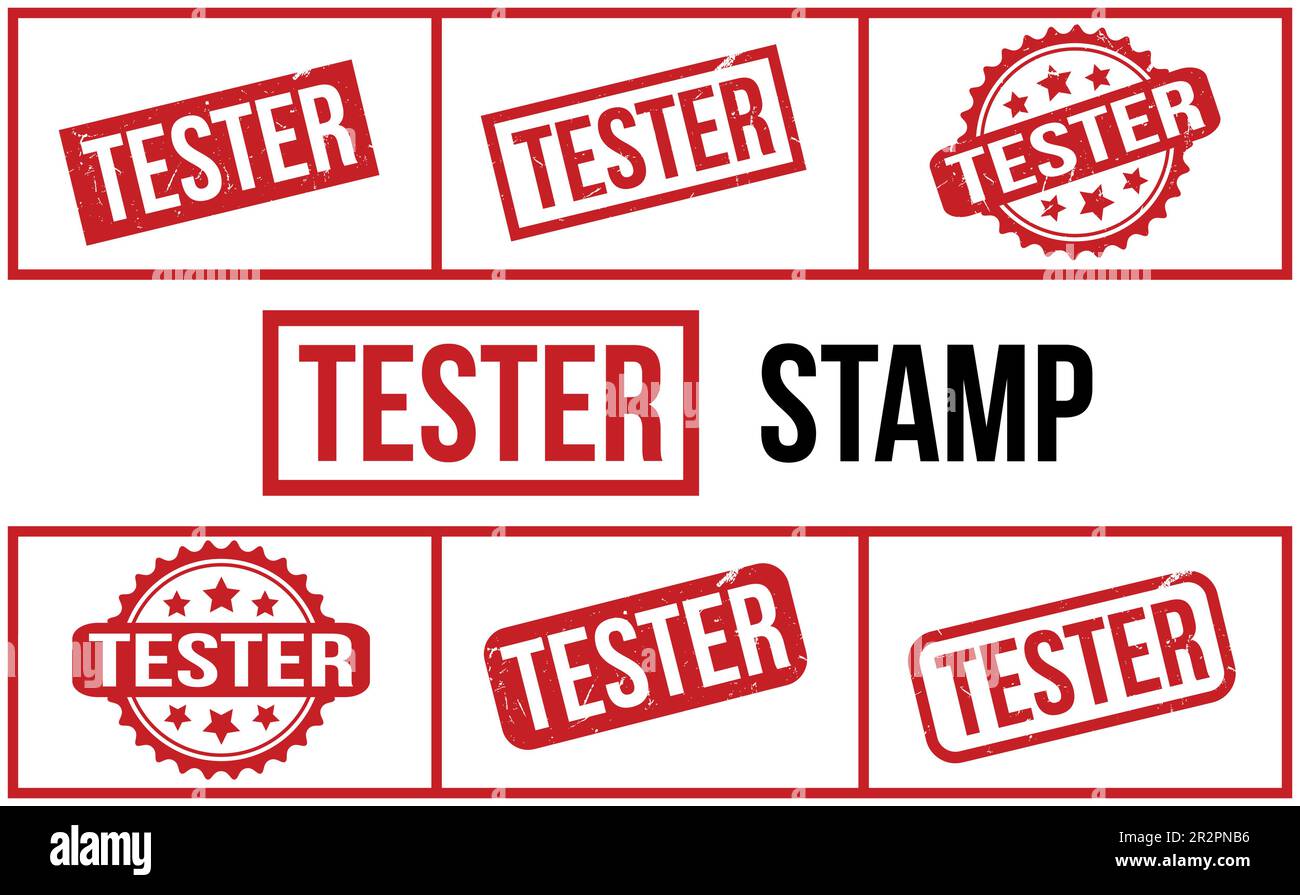 Tester Rubber Stamp Set Vector Stock Vector Image & Art - Alamy