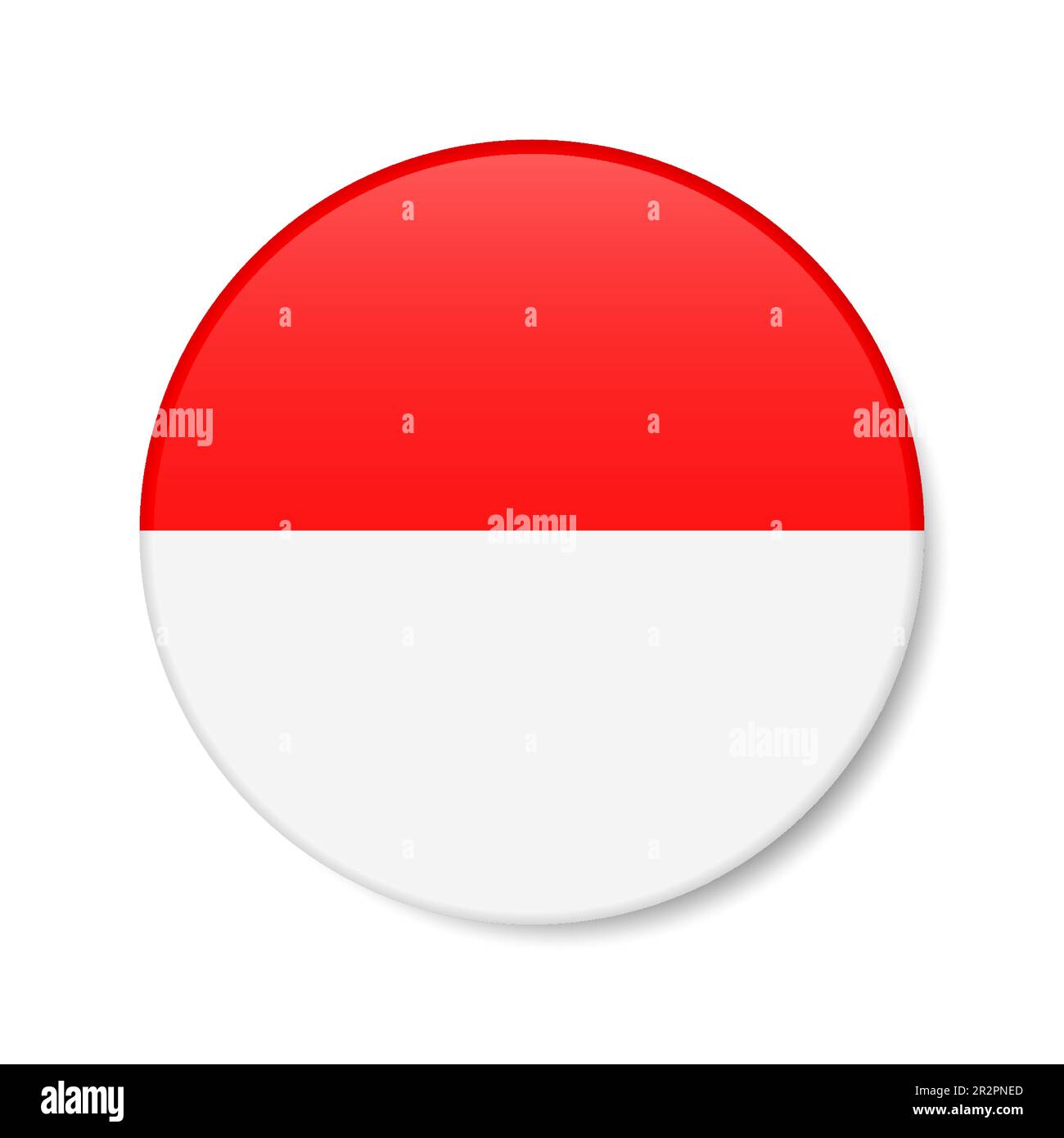 Indonesia circle button icon. Indonesian round badge flag with shadow ...