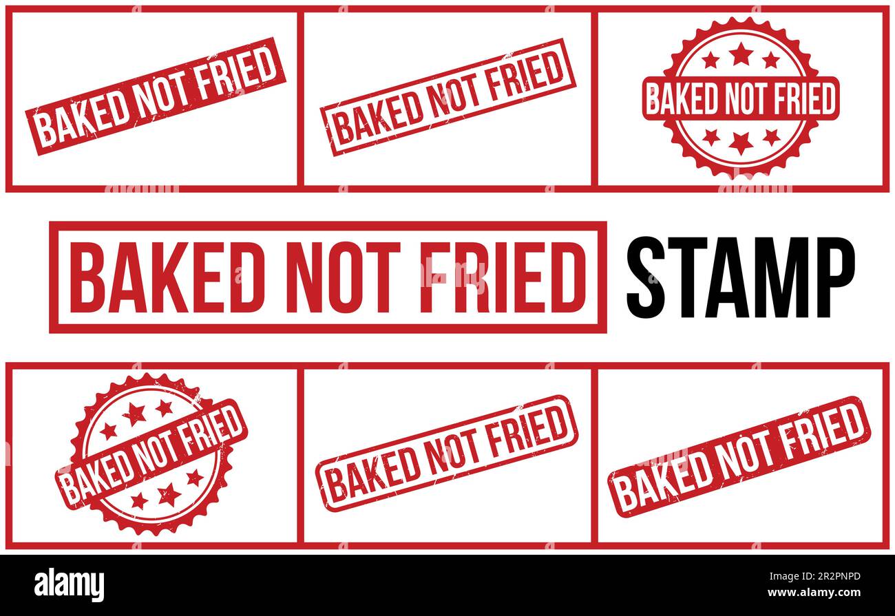 Baked not fried Rubber Stamp Set Vector Stock Vector Image & Art - Alamy