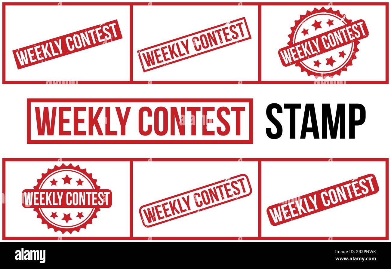 Weekly Contest Rubber Stamp Set Vector Stock Vector Image & Art - Alamy