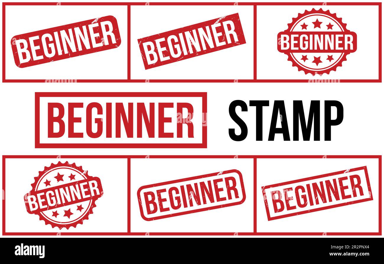 Beginner Rubber Stamp Set Vector Stock Vector Image & Art - Alamy