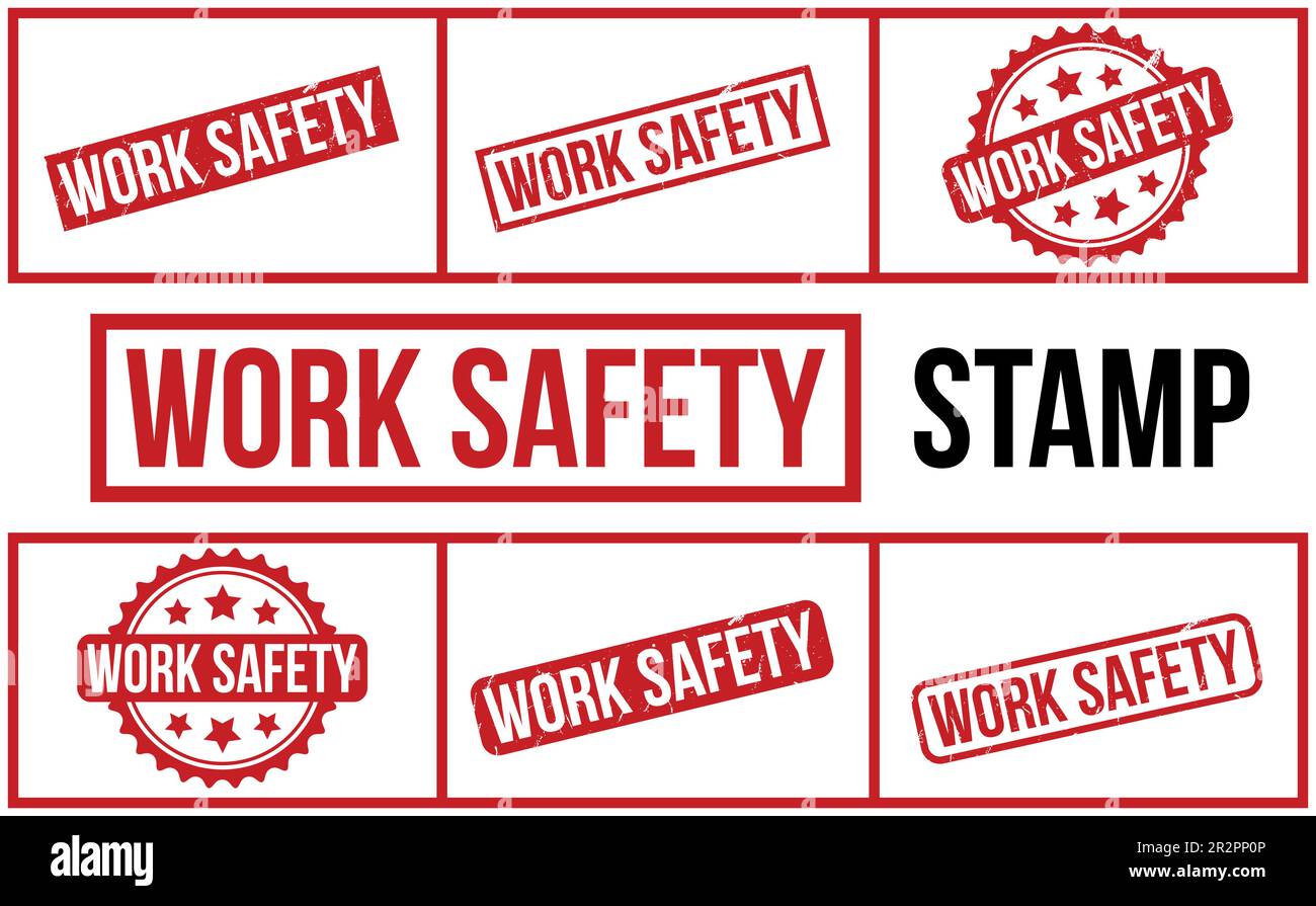 Work Safety Rubber Stamp Set Vector Stock Vector Image & Art - Alamy