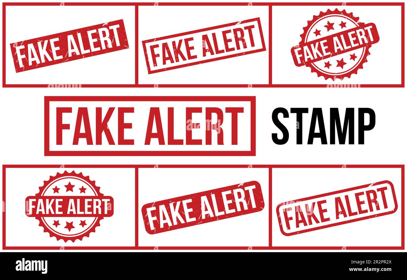 Fake Alert Rubber Stamp Set Vector Stock Vector Image & Art - Alamy