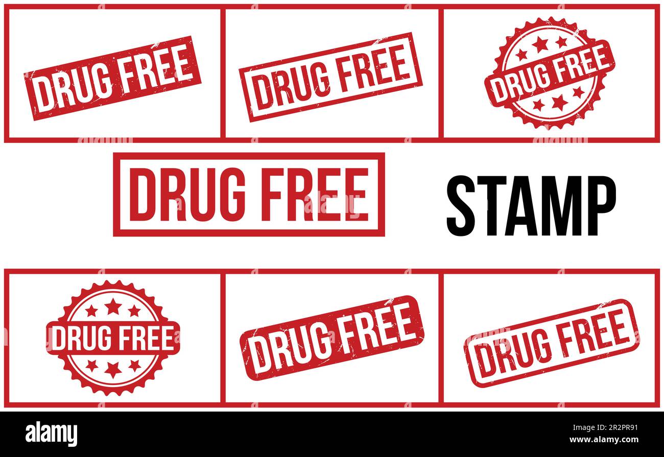 Drug free rubber stamp hi-res stock photography and images - Alamy