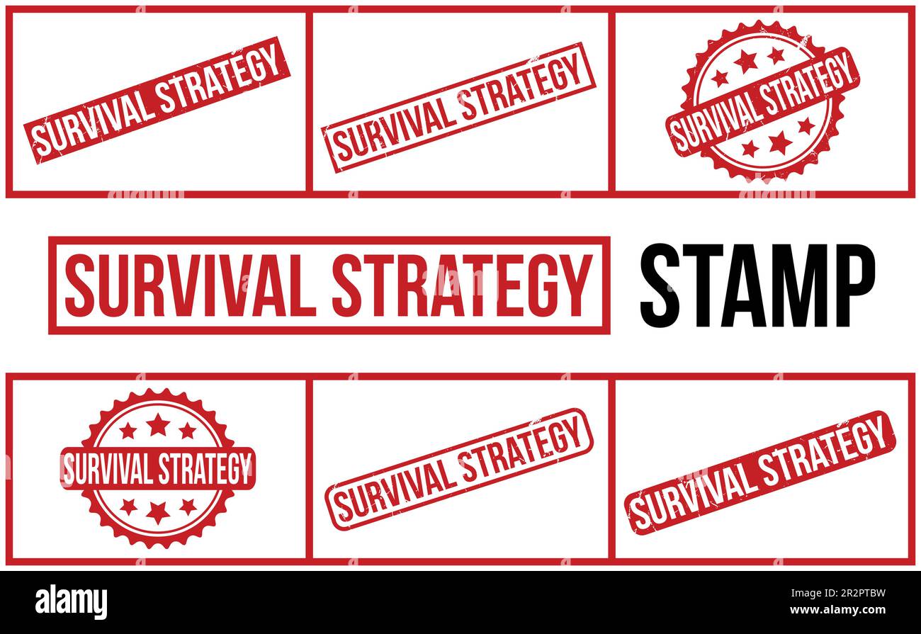 Survival Strategy Rubber Stamp Set Vector Stock Vector Image & Art - Alamy