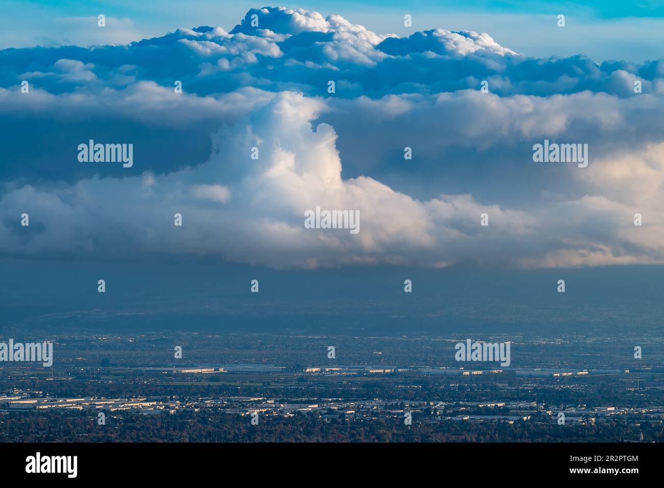 Layers of cloud systems stack up over the Upland plain in Southern ...