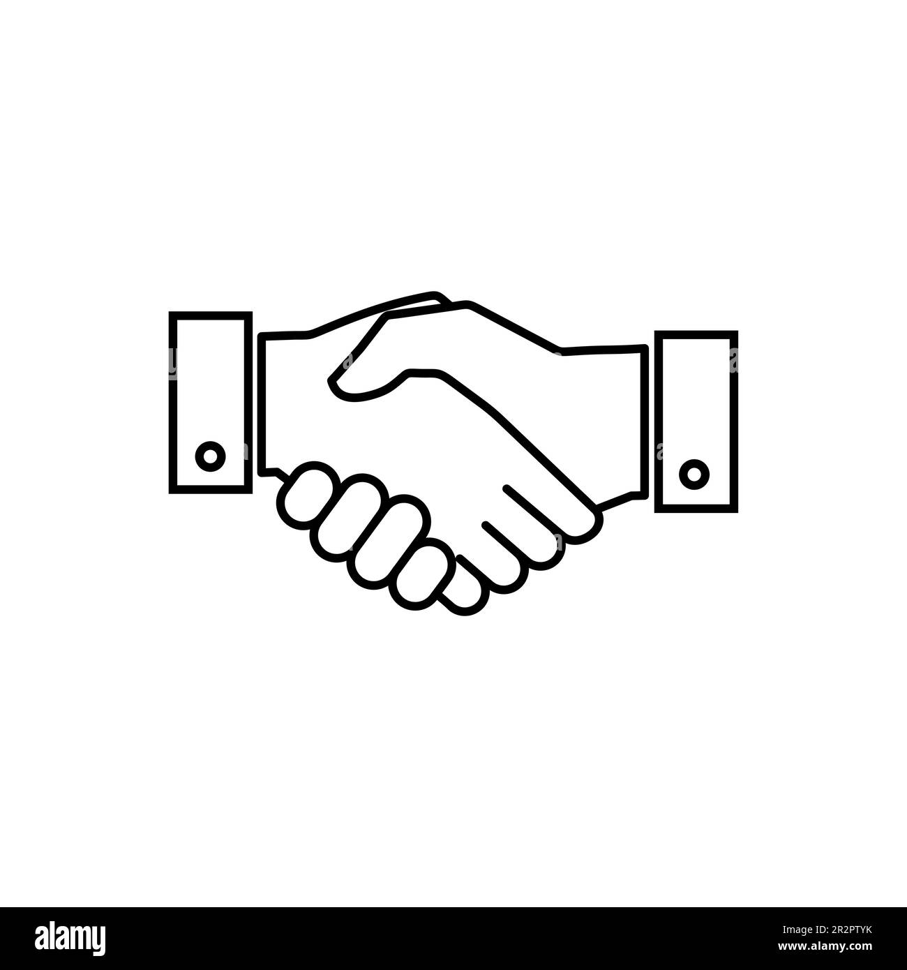 Handshake icon vector. business handshake. contact agreement Stock ...