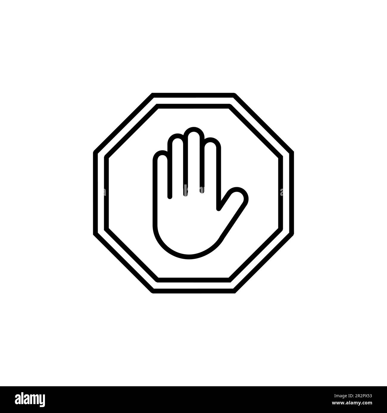 Stop icon vector. stop road sign. hand stop icon vector Stock Vector ...