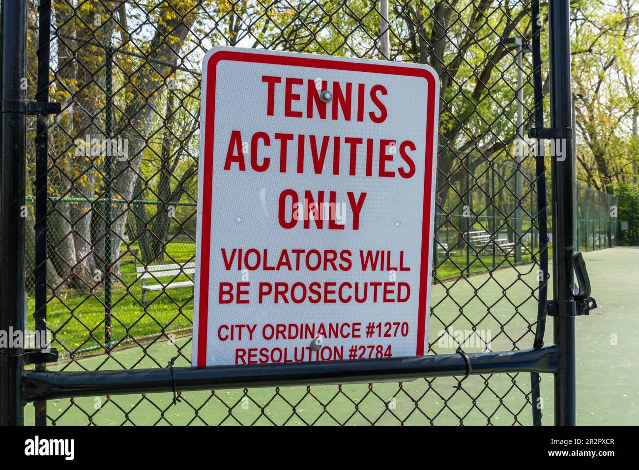 Tennis activities only sign hi-res stock photography and images - Alamy