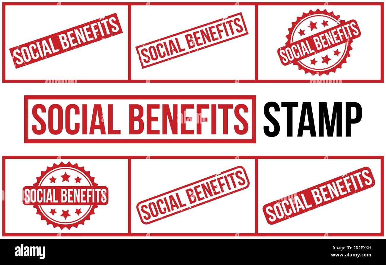 Social benefits rubber stamp hi-res stock photography and images - Alamy