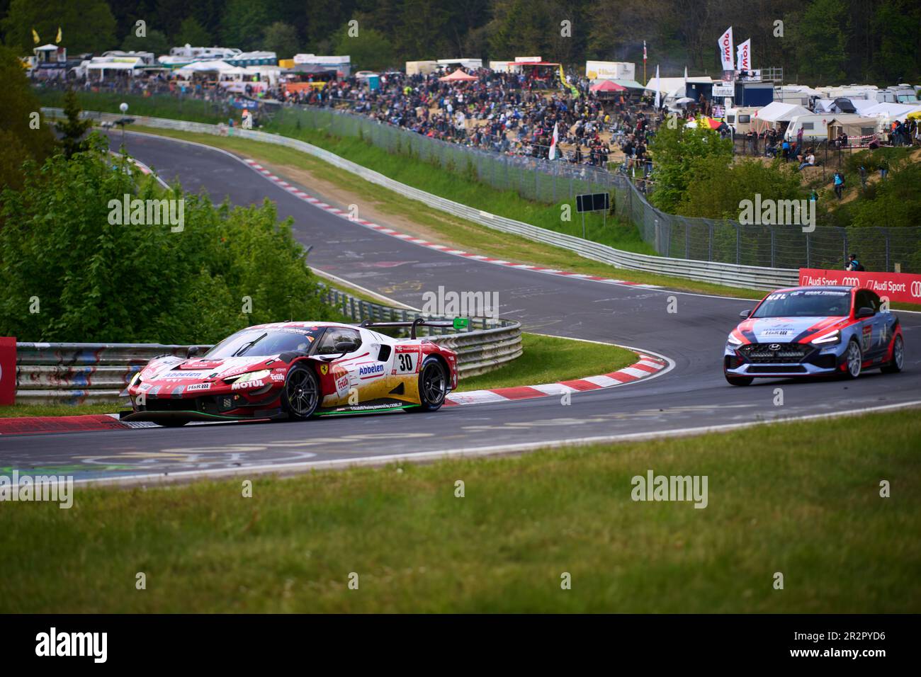 20 May 2023, Rhineland-Palatinate, Nürburg: The Ferrari 296 GT3 of the ...